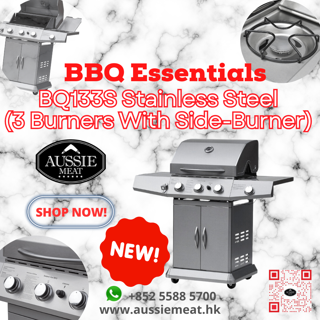 New BBQ Grill | BQ133S Stainless Steel (3 Burners With Side-Burner ...