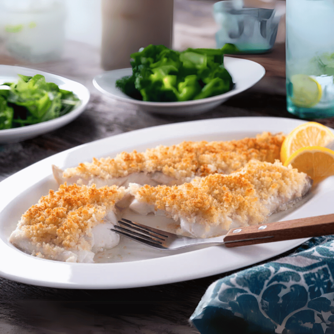 Parmesan & Herb Crusted Australian Flathead Fish Fillet | 澳洲肉