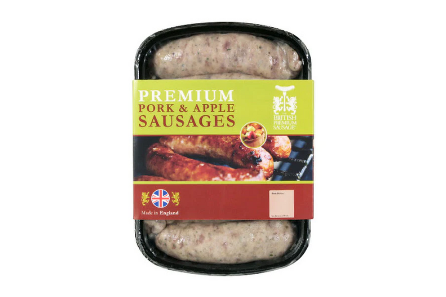 UK Premium Pork & Apple Sausages (6 Sausages, 454g) | Aussie Meat