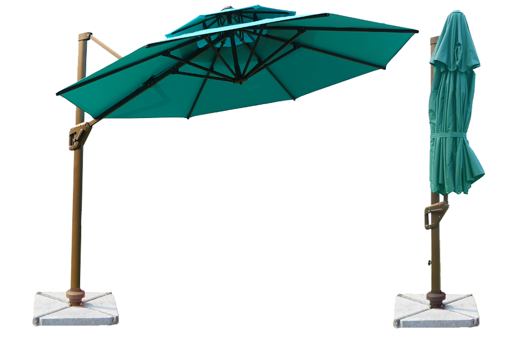 Aussie Meat Outdoor Umbrella With Stone Base (3m x 3m x 2.7 height ...
